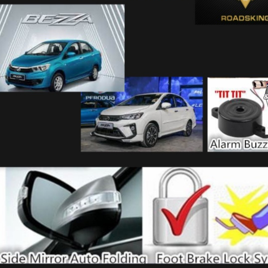 PERODUA BEZZA 2 IN 1 2016 2019 2020 2021 PLUG & PLAY BRAKE LOCK SYSTEM ...
