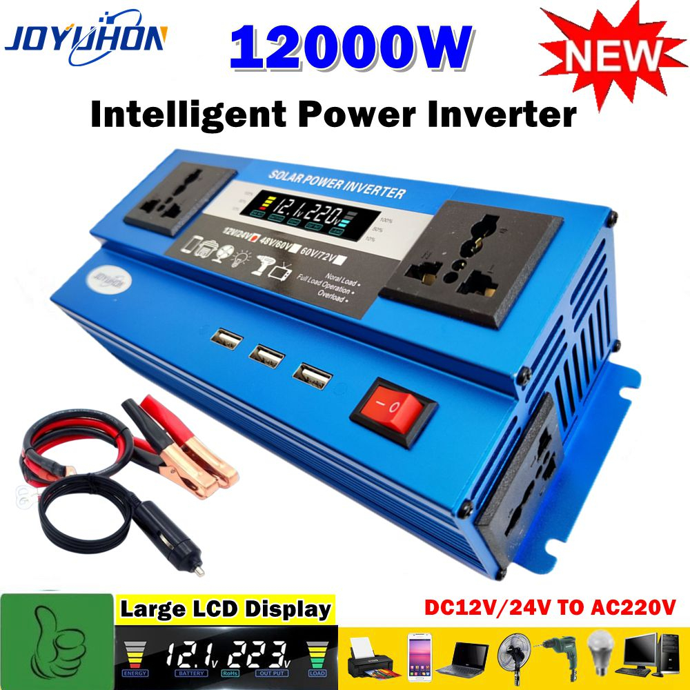 JOYUHON 12000W/6000W Power Inverter Solar inverter Converter DC12V/24V ...