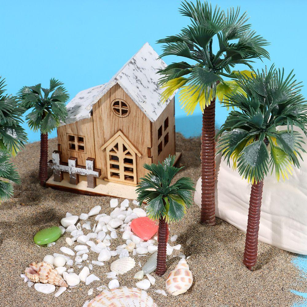 1pc Mini Plastic Coconut Tree | Miniature Coconut Palm Ornament | Mini ...