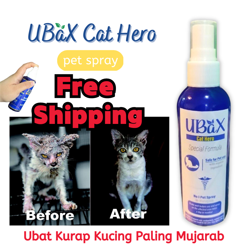 Pawpaw Ubax Kucing Cat Hero Spray original Ubat Kurap Kucing Spray ...