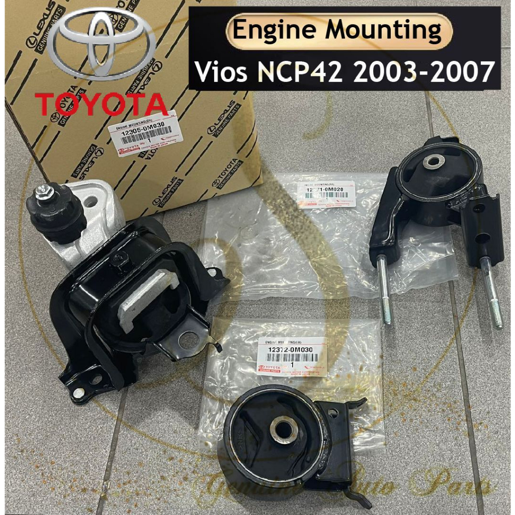 (100% ORIGINAL JAPAN) TOYOTA VIOS NCP42 ENGINE MOUNTING SET 12371-0M020 ...
