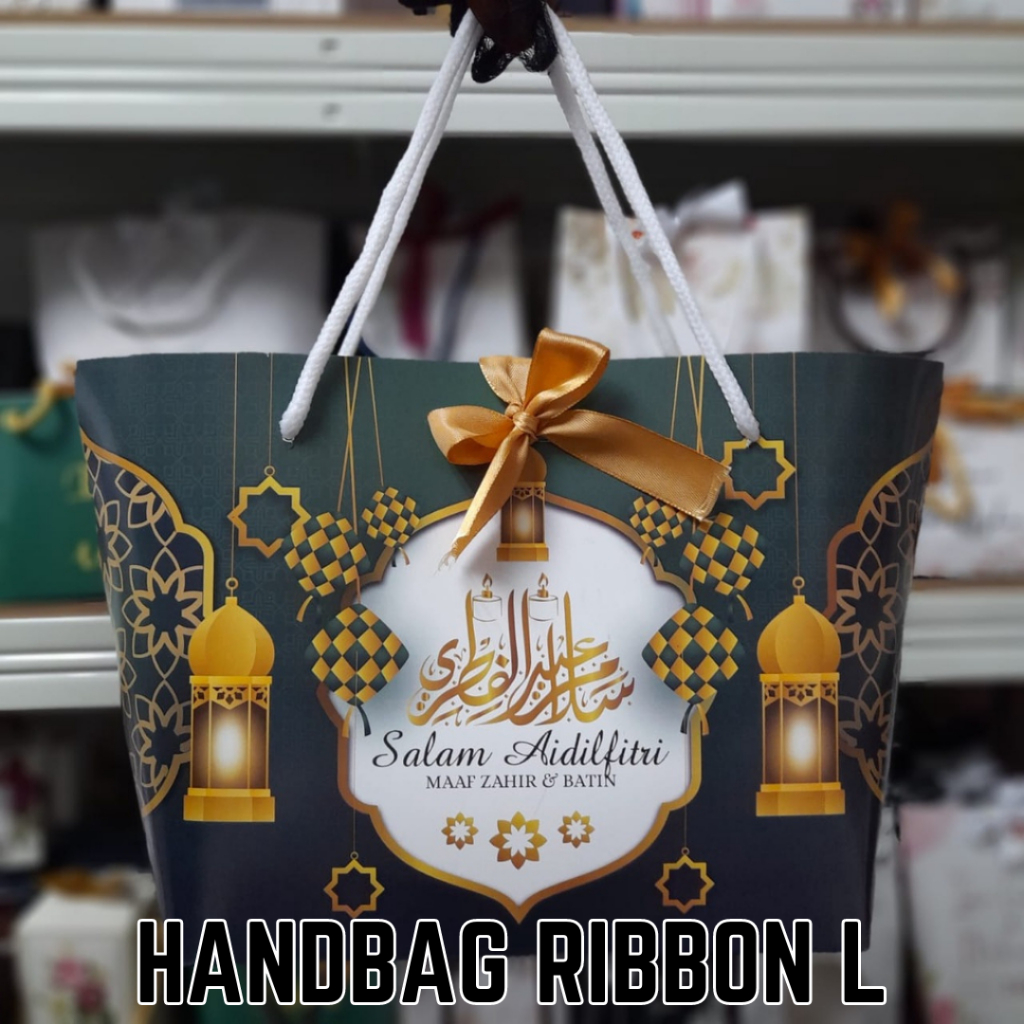 1PCS HANDBAG RIBBON L RAYA/RAYA GIFT BOX/KOTAK BALANG KUIH RAYA/RAYA ...