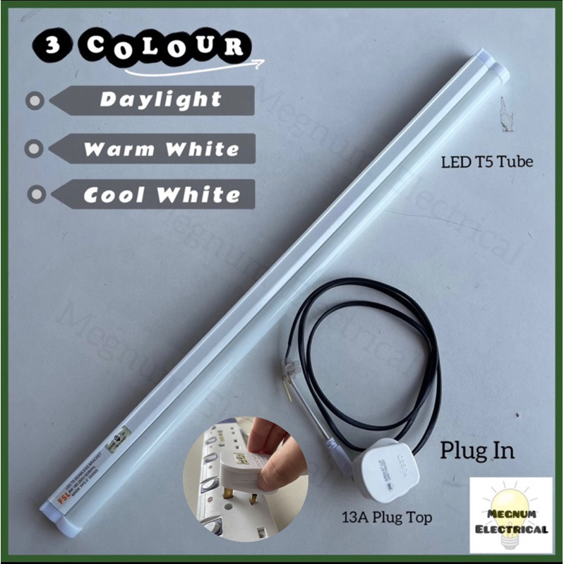 【Termasuk Pemasangan】LED T5 Pasang Siap Plug IN Tube Light Ceiling Wall ...