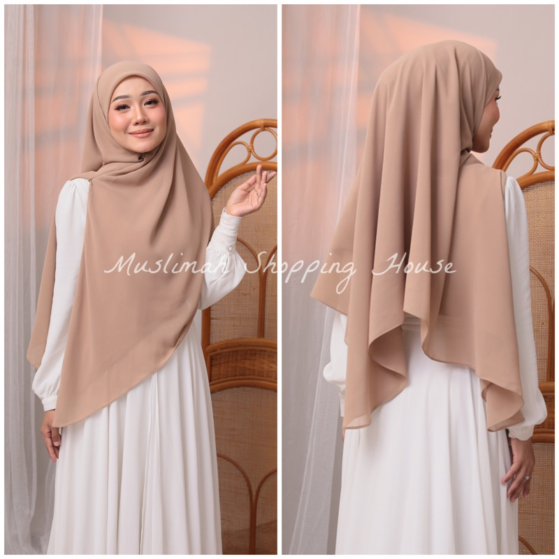 Tudung KHIMAR LABUH BERZIP bidang 60 Cutting Slim Bawal Sarung Labuh ...
