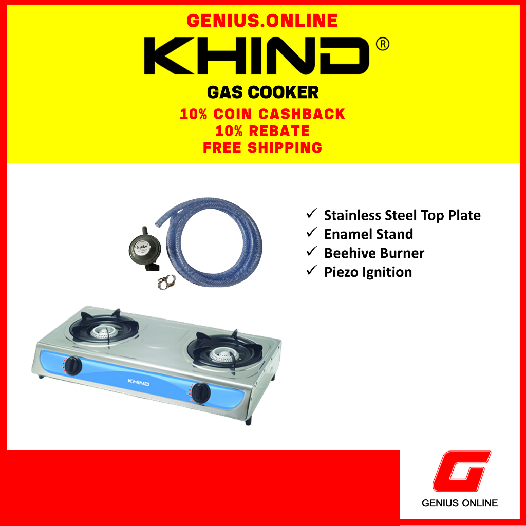 KHIND Double Gas Cooker Stove GC1710/GC6010 | Shopee Malaysia