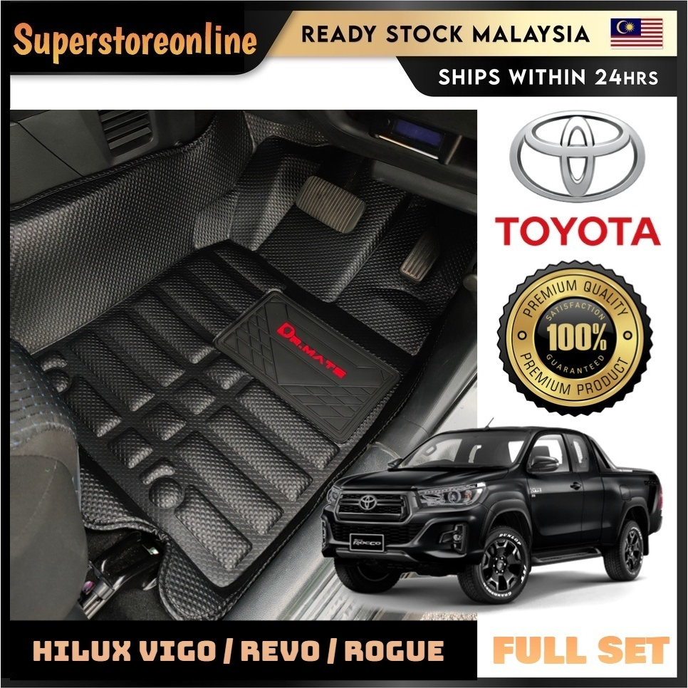 5D Carpet Toyota Hilux Vigo Revo Rocco Rogue New 2005-2023 Car Floor ...