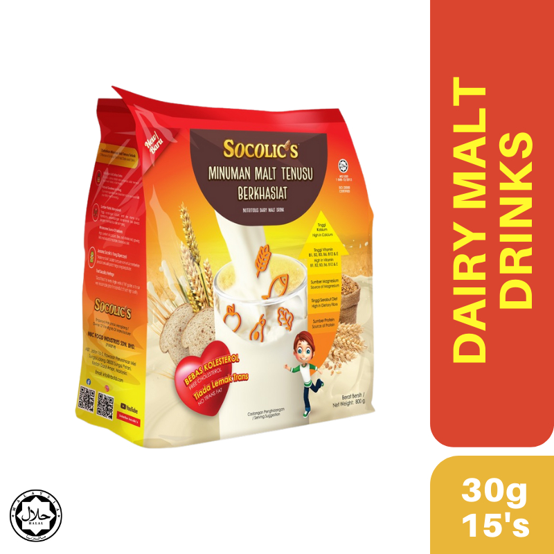SOCOLIC'S DAIRY MALT DRINK [15 STICKS x 30G] + FREE GIFT | Shopee Malaysia