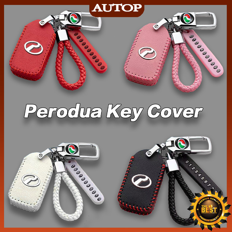 AUTOP Perodua Leather Car Key Cover Case MYVI BEZZA AXIA ARUZ ATIVA ...