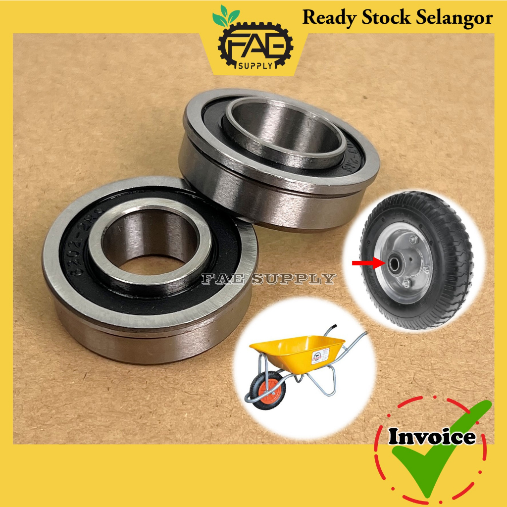 Wheel Barrow Tyre Bearing Tayar Kereta Sorong F6202/16 RS 16x35x11mm ...