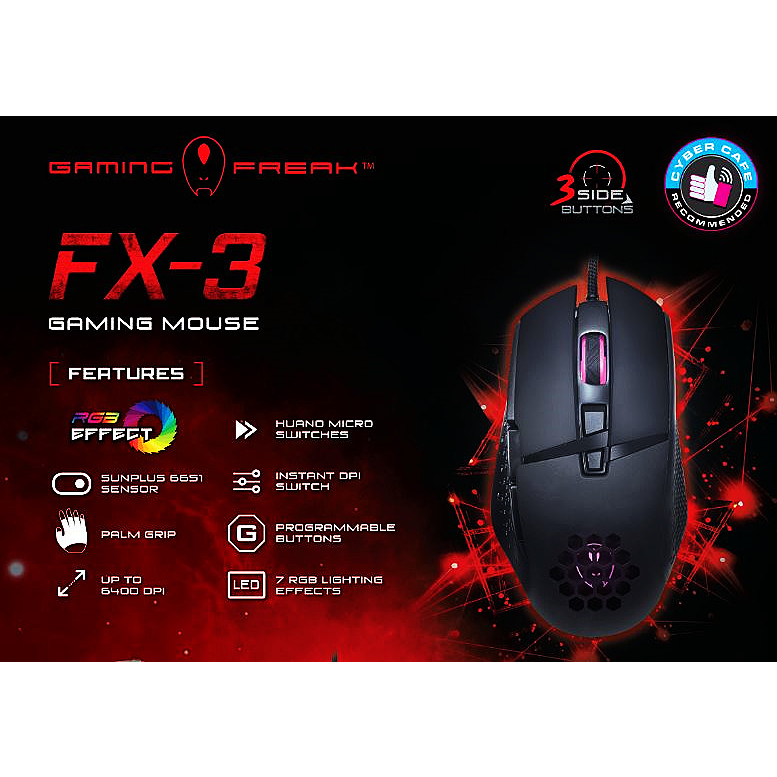 Gaming Freak FX-3 Wired Gaming Mouse Rgb Effect | Shopee Malaysia