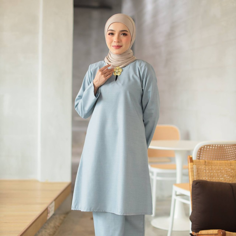Riffa Kurung Riau Cotton Raya 2023 | Shopee Malaysia