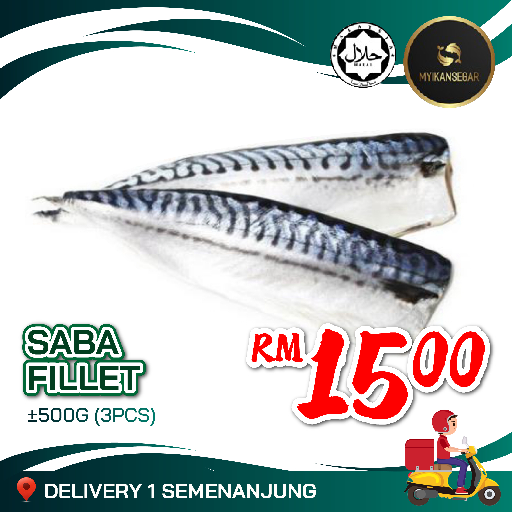 FILLET IKAN SABA 500g (SIAP SIANG & CUCI) IKAN SEGAR FILLET IKAN SABA ...