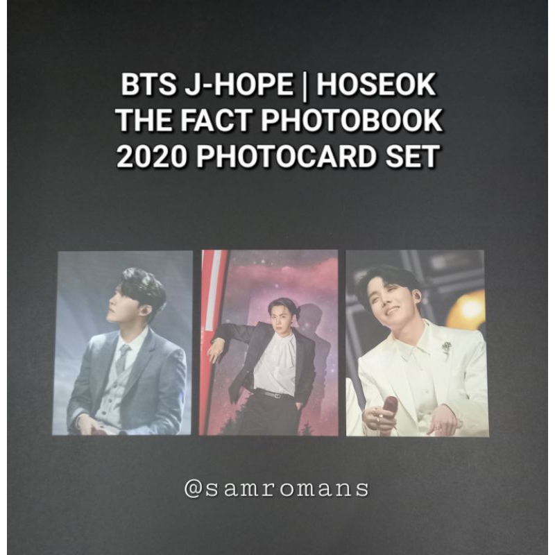 OFFICIAL BTS J-HOPE | JUNG HOSEOK THE FACT PHOTOBOOK 2020 PHOTOCARD SET | Shopee Malaysia