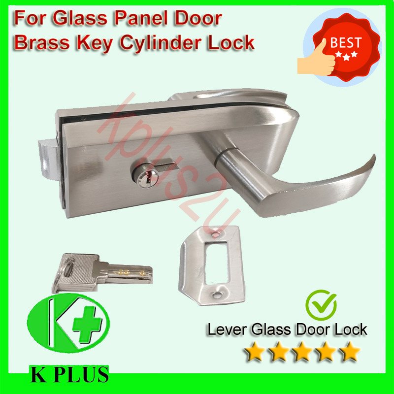 Lever Lock Glass Door Lock ZINC Aluminium Door Tempered Glass Door Lock ...