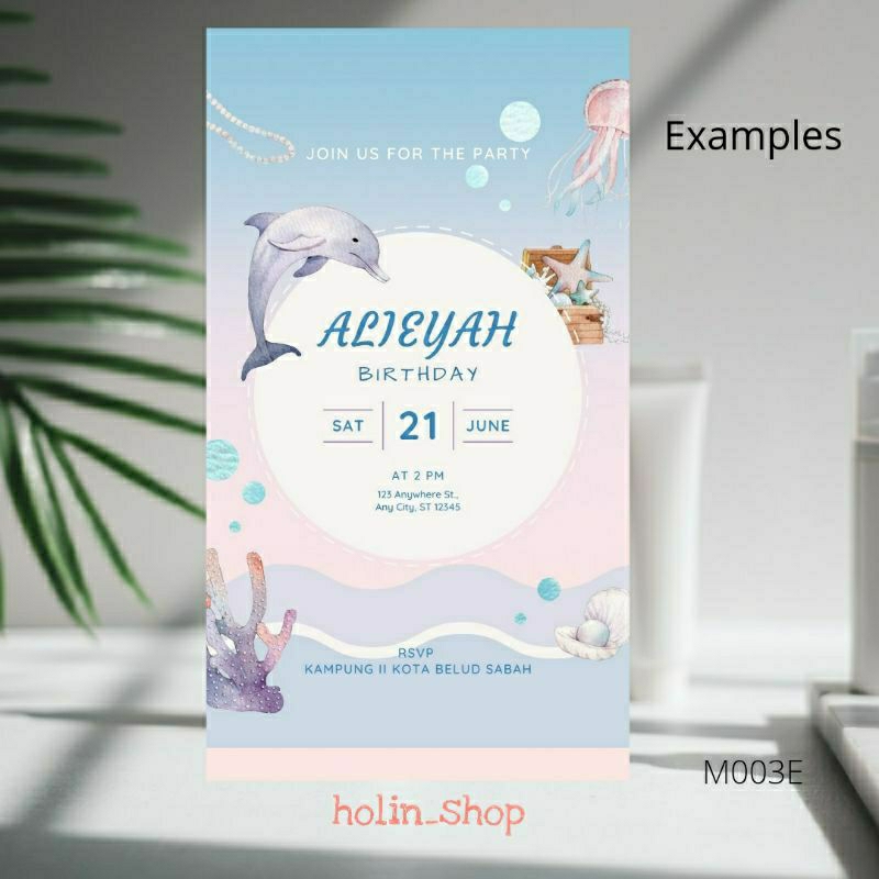 AQIQAH MAJLIS E-card kids birthday | kids template invitation MP4 ...