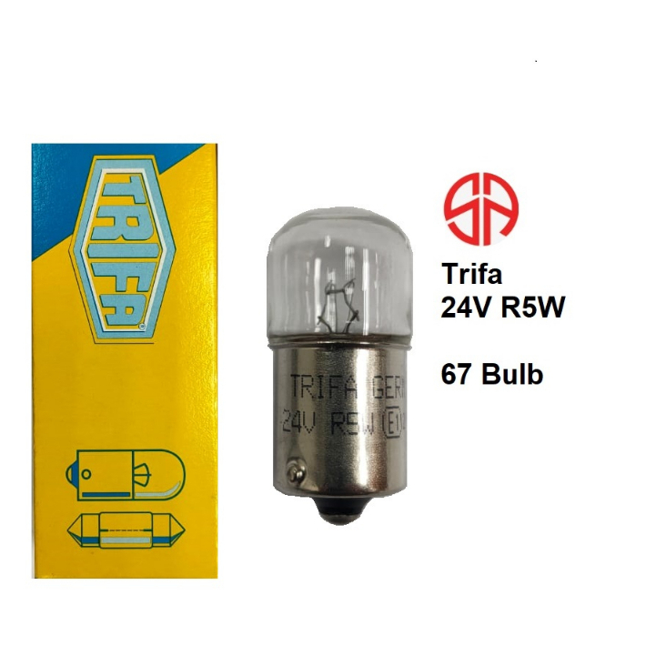 24V R5W 67 Bulb Trifa 01304 BA15s Bulb Tail light Tail lamp Number ...