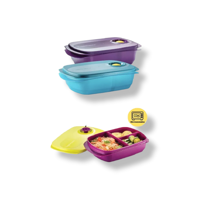 READY STOCK Tupperware Divided Dish 1.25L/1L/900ml/800ml/Microwavable ...