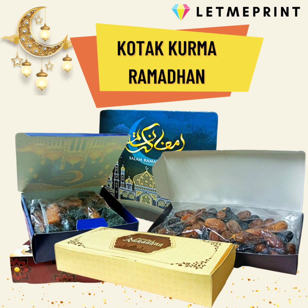 1 PCS KOTAK KURMA /X LONG FLAT BOX /RAMADHAN BOX/IFTAR BOX/KOTAK ...