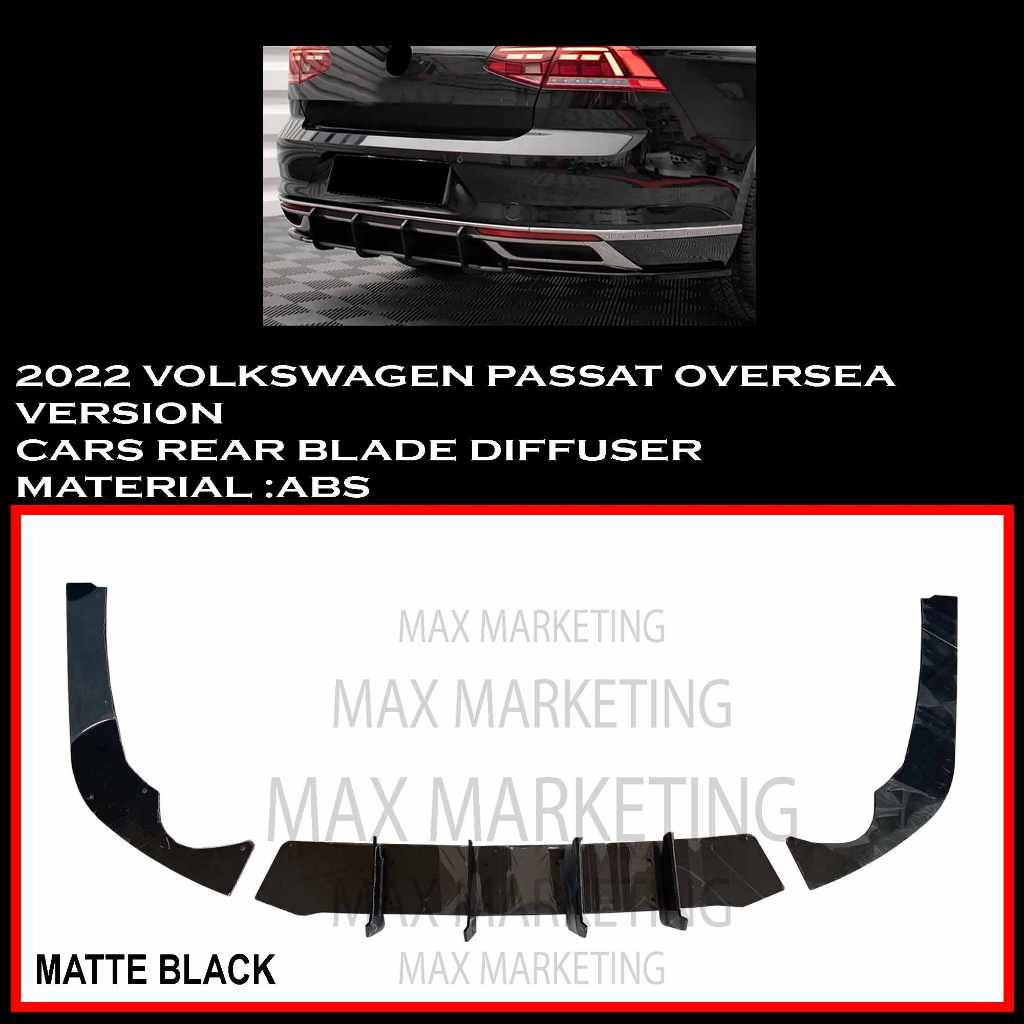 VOLKSWAGEN PASSAT B8.5 OVERSEA VERSION REAR BUMPER DIFFUSER LIP WITH ...