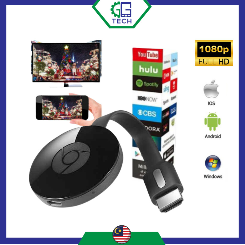 Chromecast G2 TV Streaming Wireless Anycast Mira Screen Mirrorlink HDMI ...