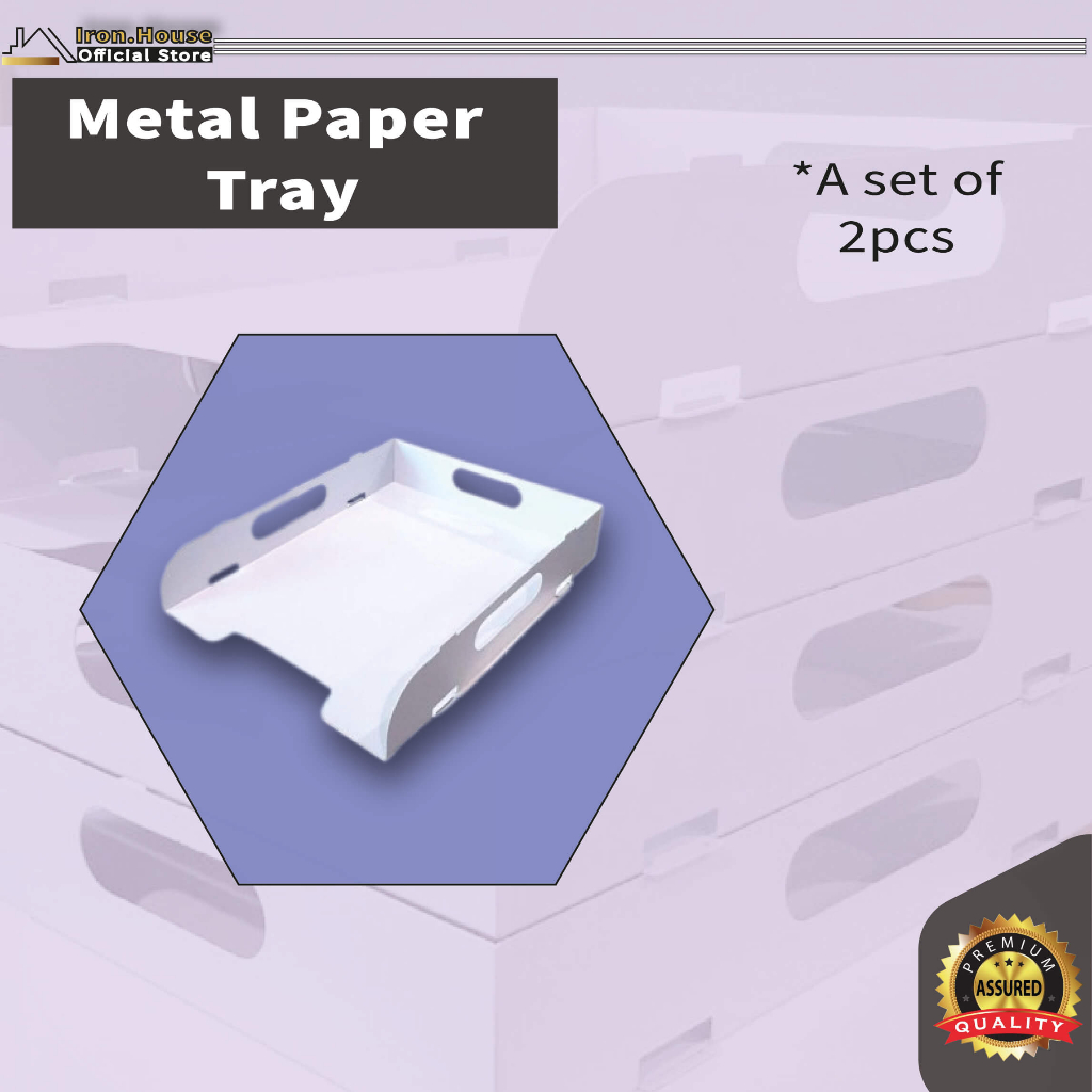 Ready Stock METAL/BESI Document Letter Paper STACKABLE Tray Holder ...