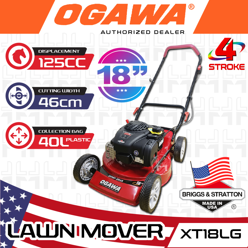 [100% ORIGINAL] OGAWA XT18LG 18" Gasoline Lawn Mower Machine *B&S ...