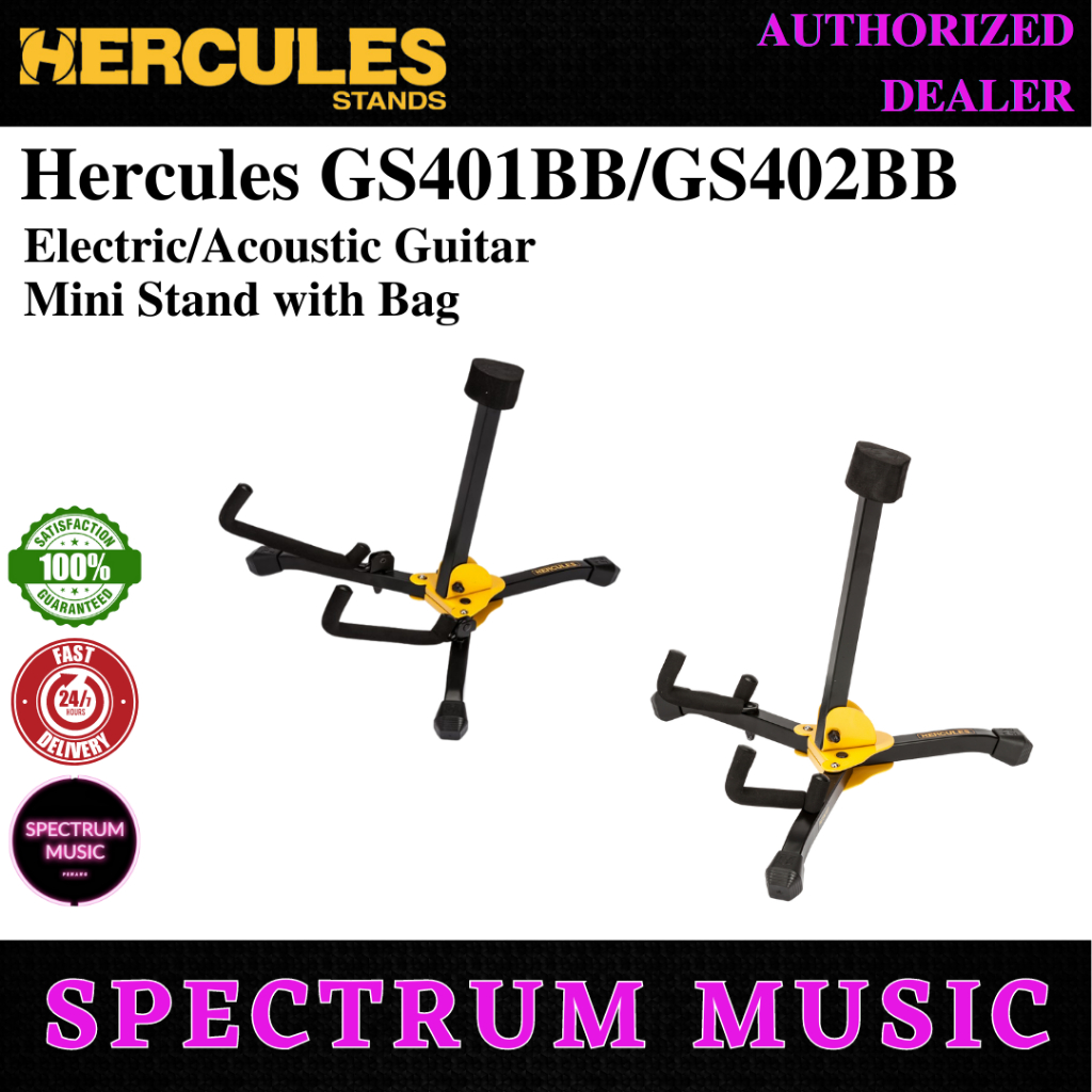 Hercules Mini Guitar Stand GS401BB/GS402BB with Bag | Shopee Malaysia