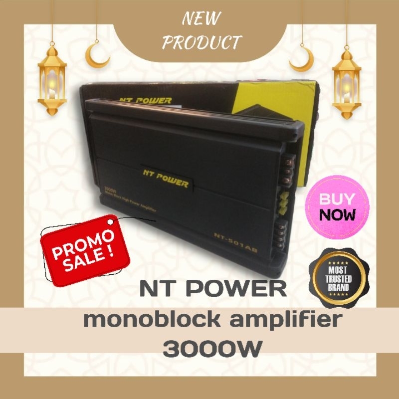 NT POWER Monoblock Amplifier Mono Block Amp 3000W NT-501AB for woofer ...