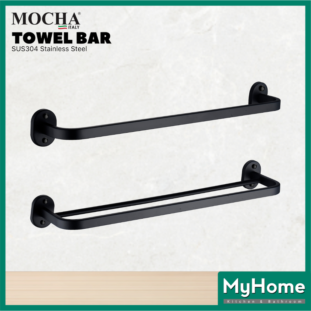 MOCHA SUS304 Stainless Steel Towel Bar Towel Rack Shelf M443 / M446 ...