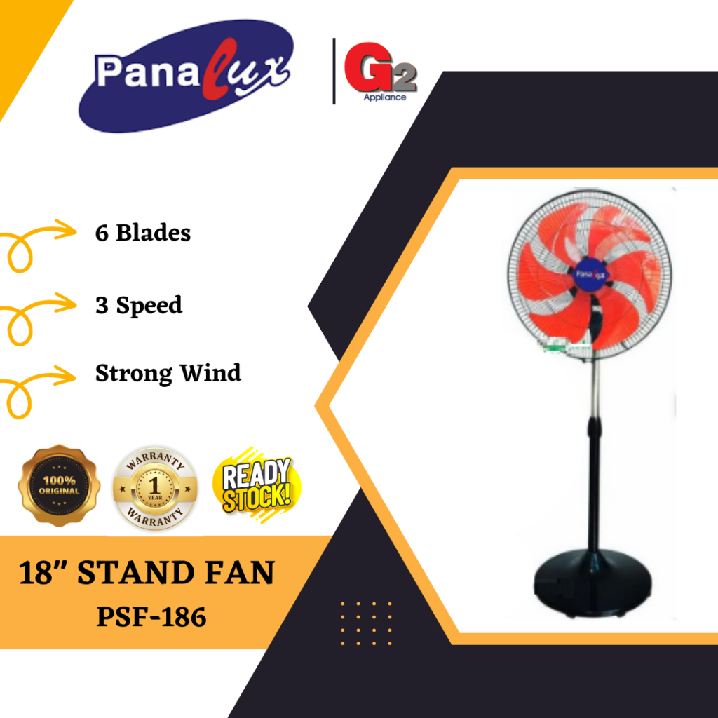 PANALUX 18" STAND FAN (READY STOCK) PSF-186-PANALUX WARRANTY MALAYSIA ...
