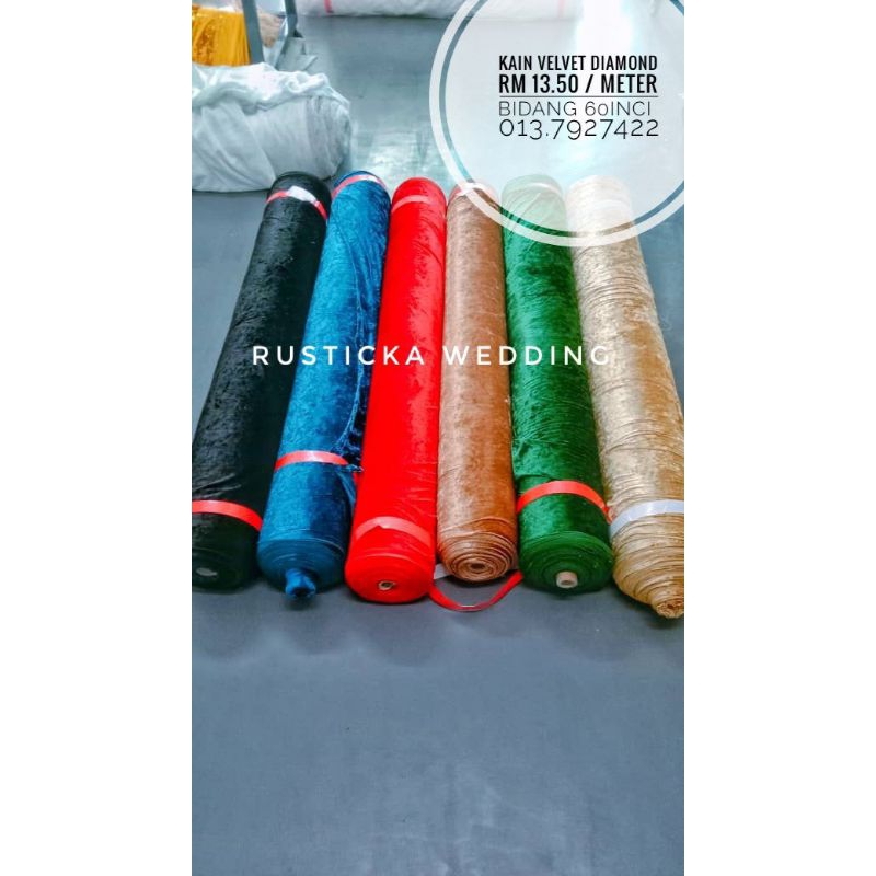 Kain Backdrop Pelamin Velvet Kain Velvet Plush baldu Meter Wedding ...