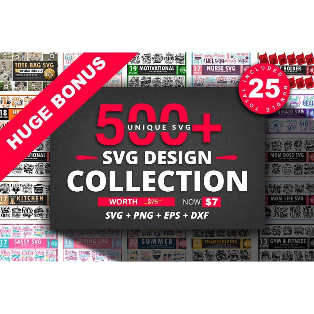 500+ SVG Mega Design Bundle Graphic | Print Ready EPS, SVG, DXF, PNG files | Shopee Malaysia