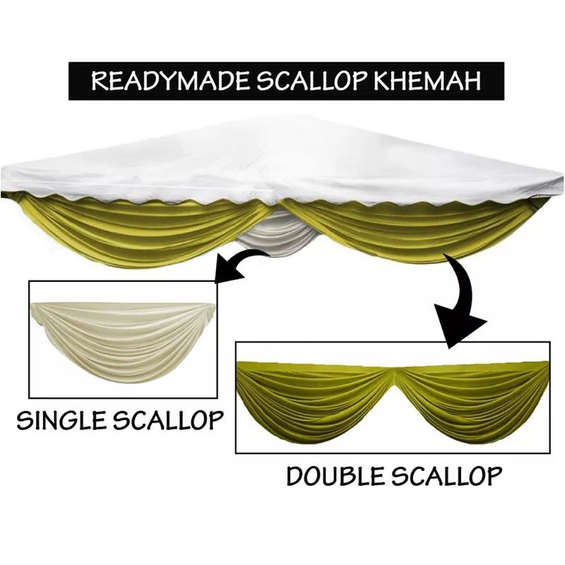 Single Scallop 5ft Wedding Canopy Scallop Khemah | Shopee Malaysia