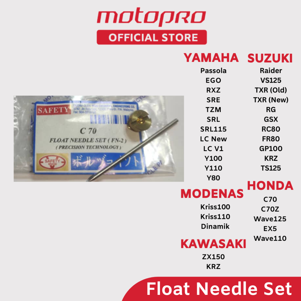 YAMAHA HONDA MODENAS SUZUKI Float Jet Safety LC135 GAMA TXR150 Kriss ...