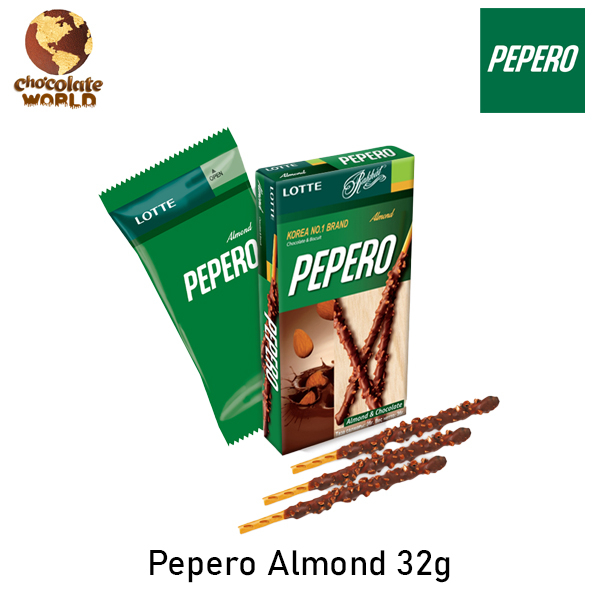 Lotte Pepero Almond & Chocolate Loose Pack 32g (Made in Korea) | Shopee ...