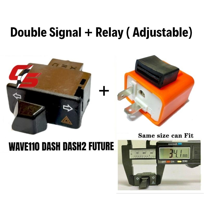Double Signal Switch Hazard High Low On off Relay Adjustable Honda SYM ...