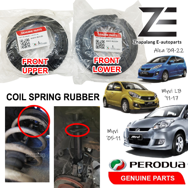Original Perodua Coil Spring Rubber Front Myvi, Myvi Lagi Best, Icon, Alza Upper Lower Noise ...