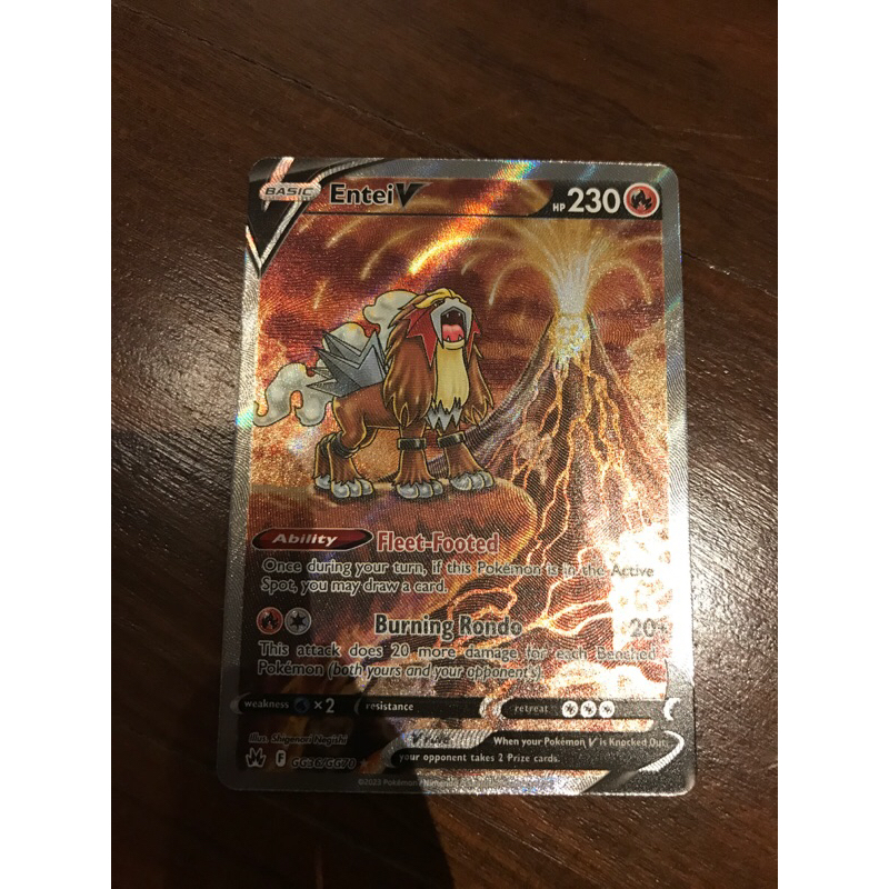 Entei V crown zenith official Pokémon card | Shopee Malaysia