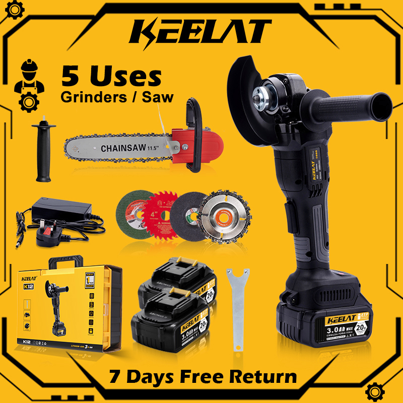 KEELAT KAG001 Angle Grinder 10000 r/min Brushless Rechargeable Cordless ...