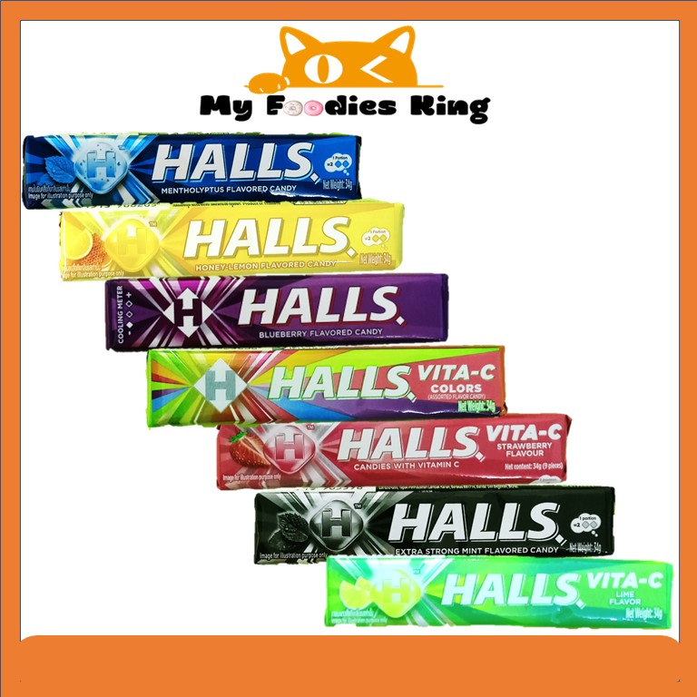 Halls Stick Candy 34g assorted gula gula [ My foodies King ] | Shopee ...