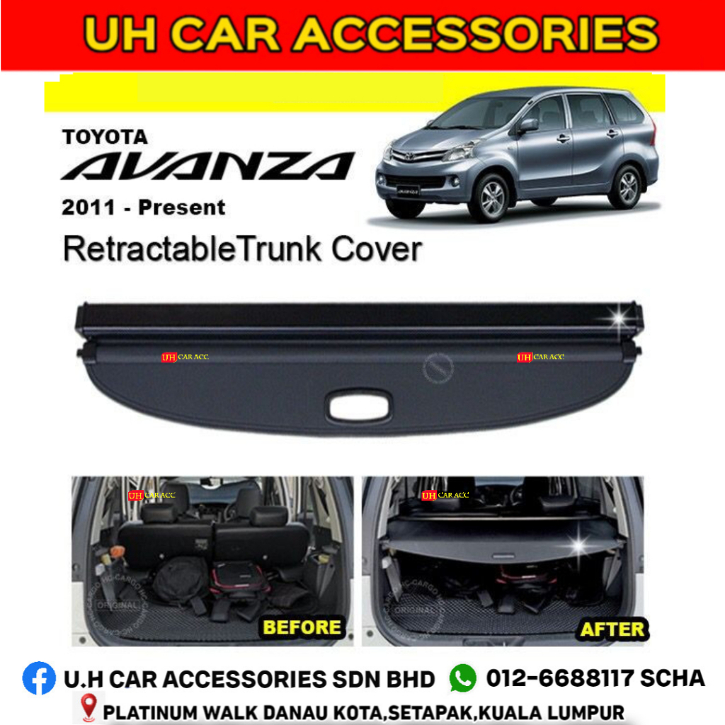 TOYOTA AVANZA 2011-2023 REAR TRUNK BOOT RETRACTABLE COVER | Shopee Malaysia