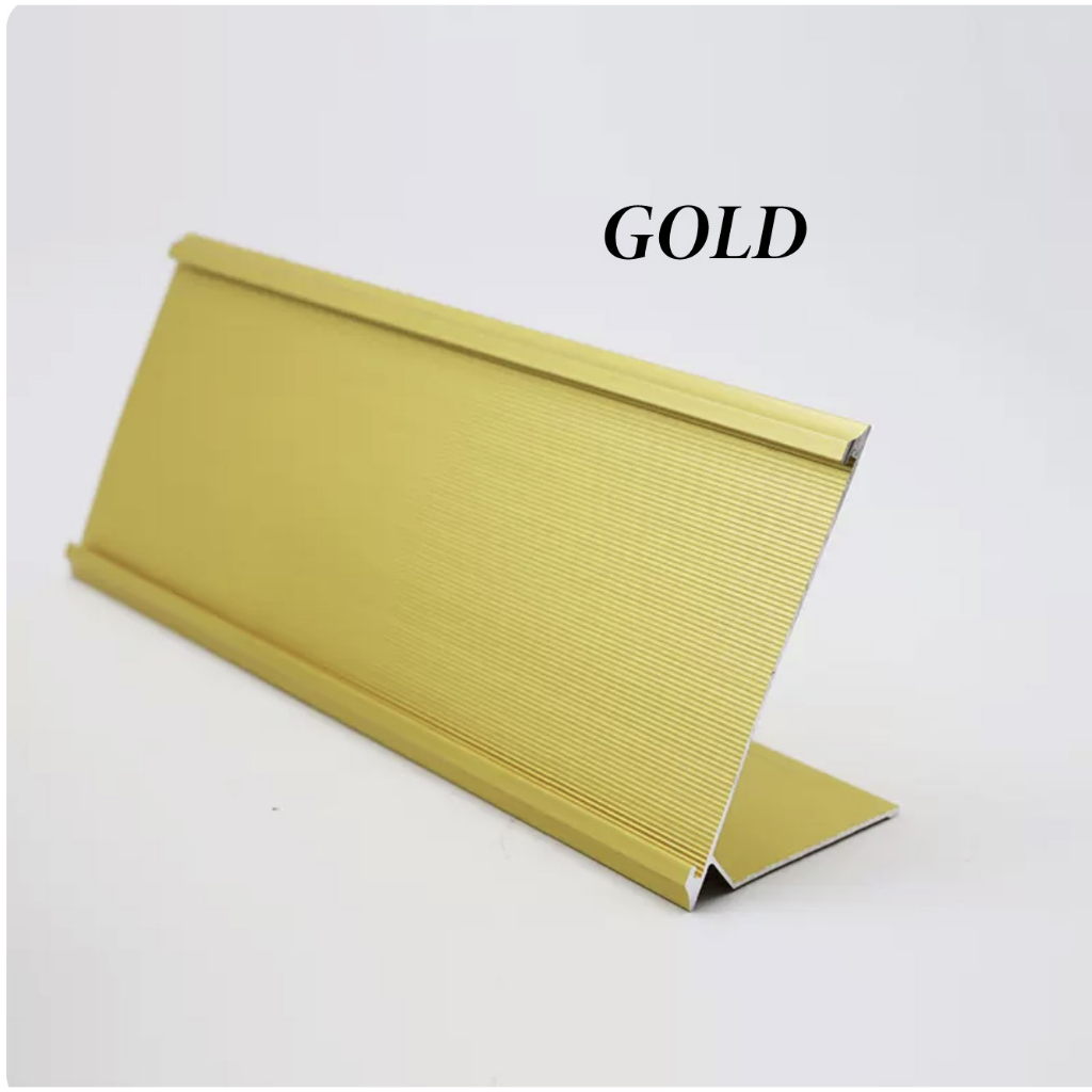 L shaped Stand Signage Aluminum Alloy Name Desk Plaque Desk Plaque ...
