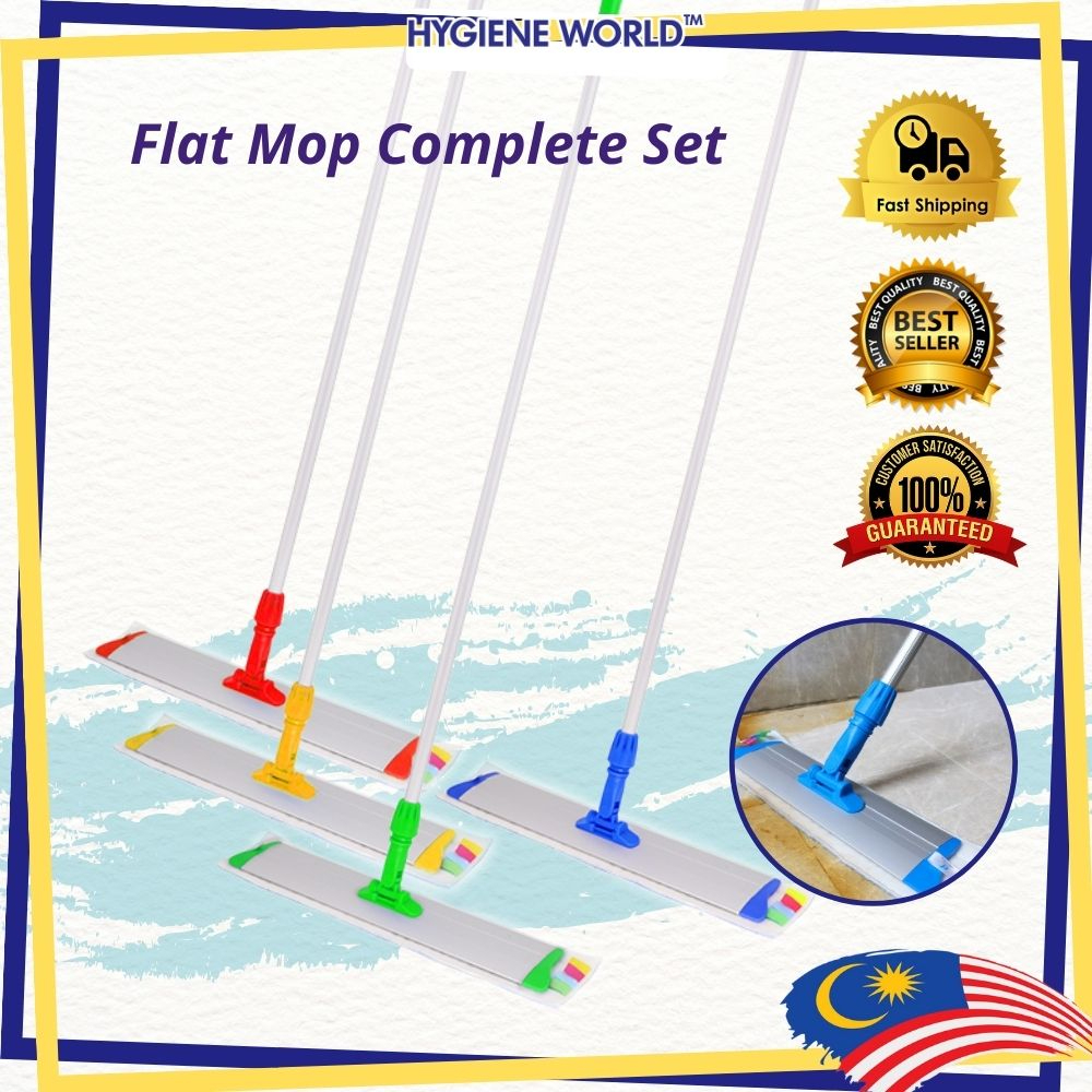 CT Flat Mop Complete c/w Handle / Microfiber Flat Mop Set / Microfiber ...