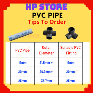 Grey PVC Pipe Grey Tebal Sederhana Nipis Size: 1/2" = 15MM / 3/4" = 20MM / 1" = 25MM CLASS: D, 6 ...