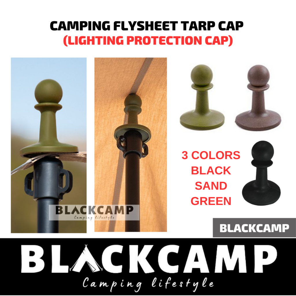 Camping Tarp Cap Anti Thunder Protection Cap Flysheet Tent Pole Cap ...