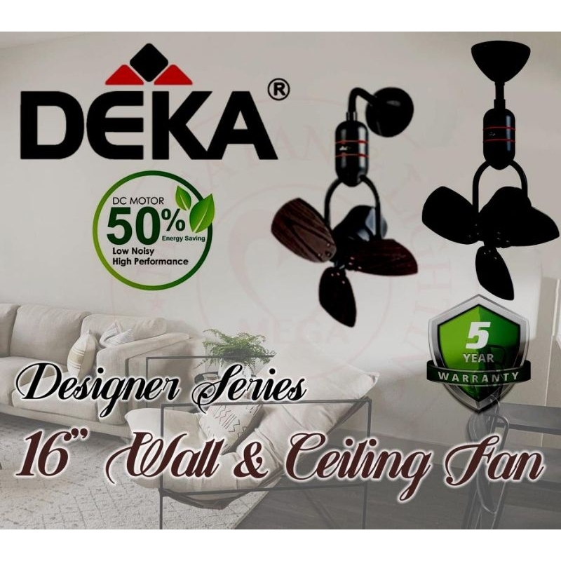 🎁[FREE GIFT] DEKA MS16DC Ceiling/Wall - 2 in 1 Fan With Remote Control ...