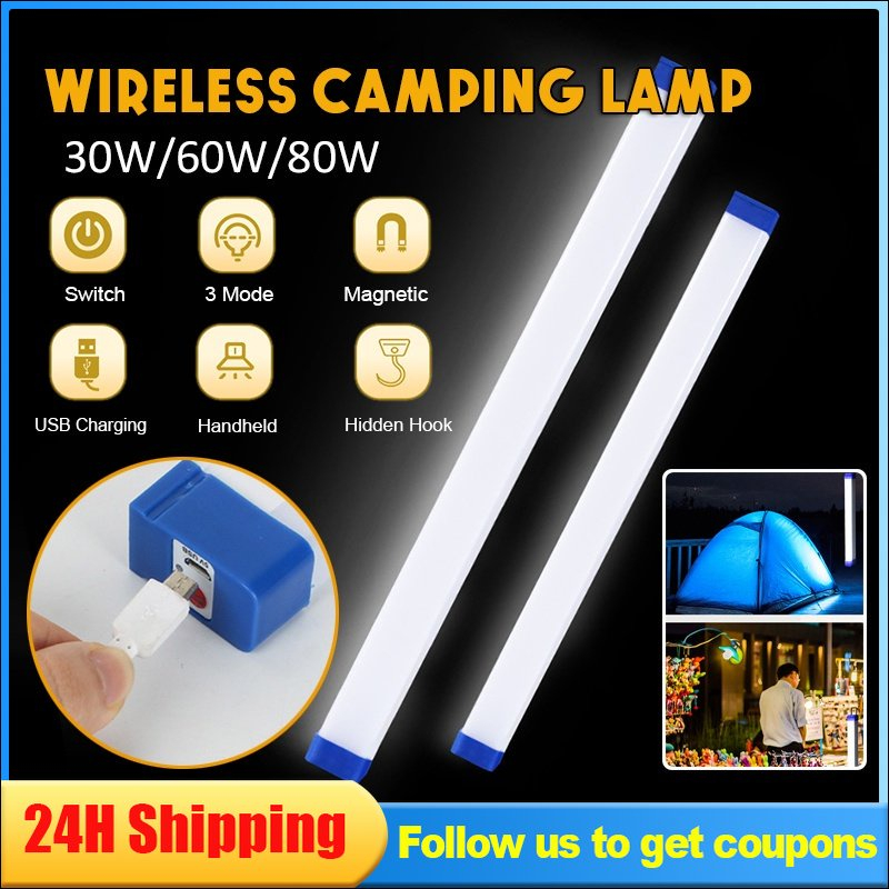 17-52cm LED Light Tube Portable USB Night Light Chargeable Emergency ...