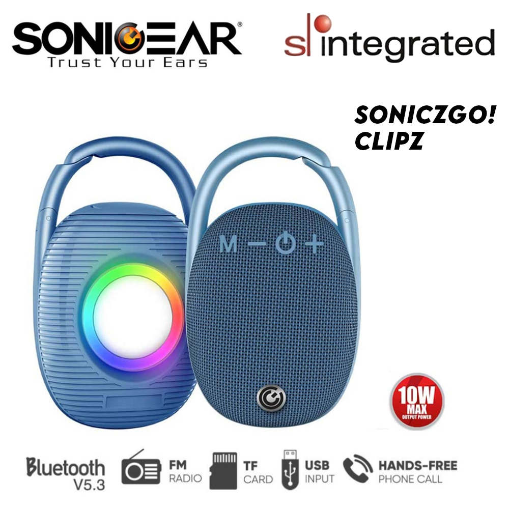 SonicGear SonicGo! Clipz Portable Wireless Bluetooth Speaker | Shopee ...