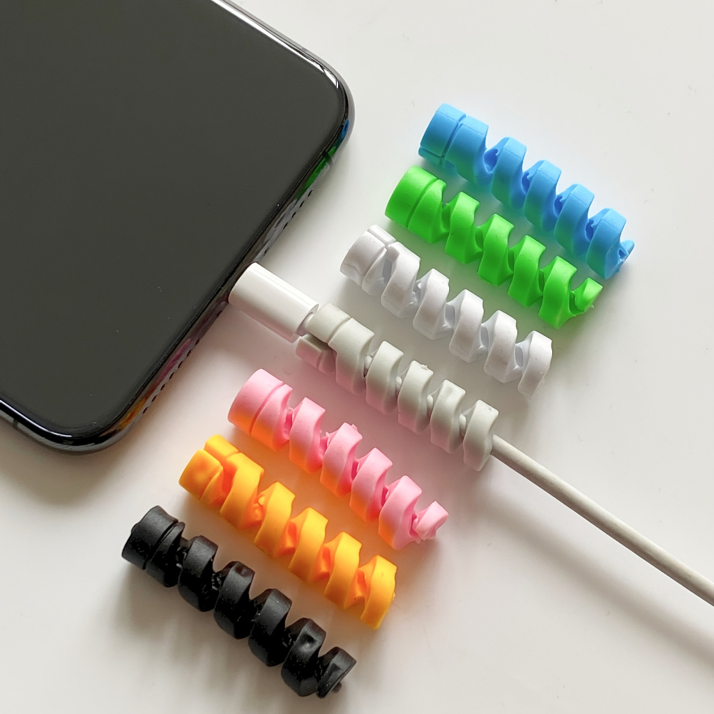 4PCS TWIST Cute Candy Color Cable Protector for all Type Round Cable 1 ...