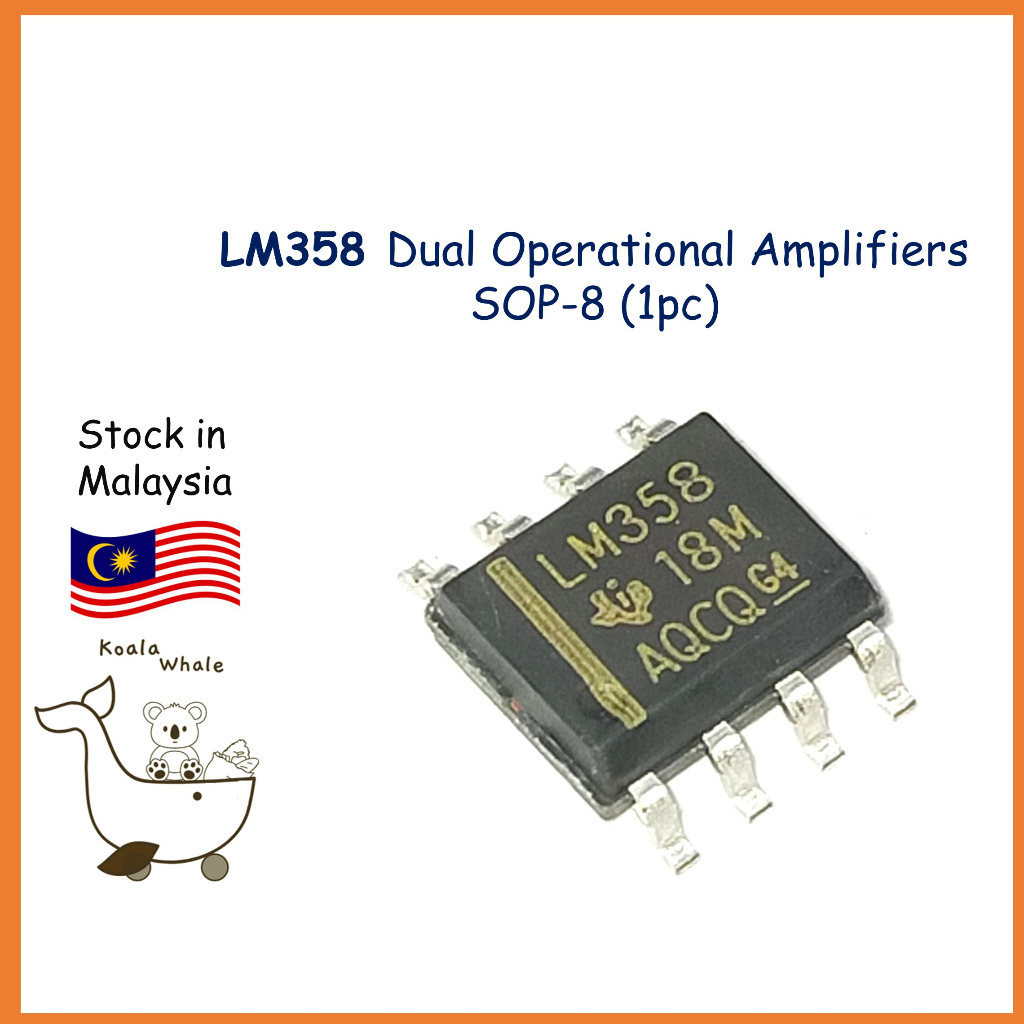 LM358 LM358DR LM358DT Dual Operational Amplifier OpAmp SOP-8 SMD | Shopee Malaysia